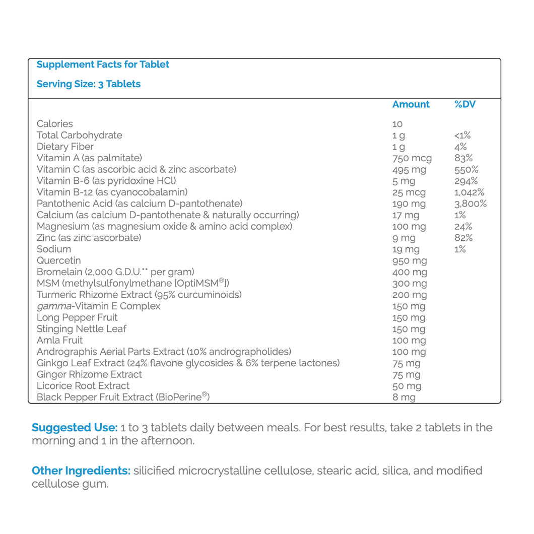 Aller-Response Tablets | Arrive Nutrition Center