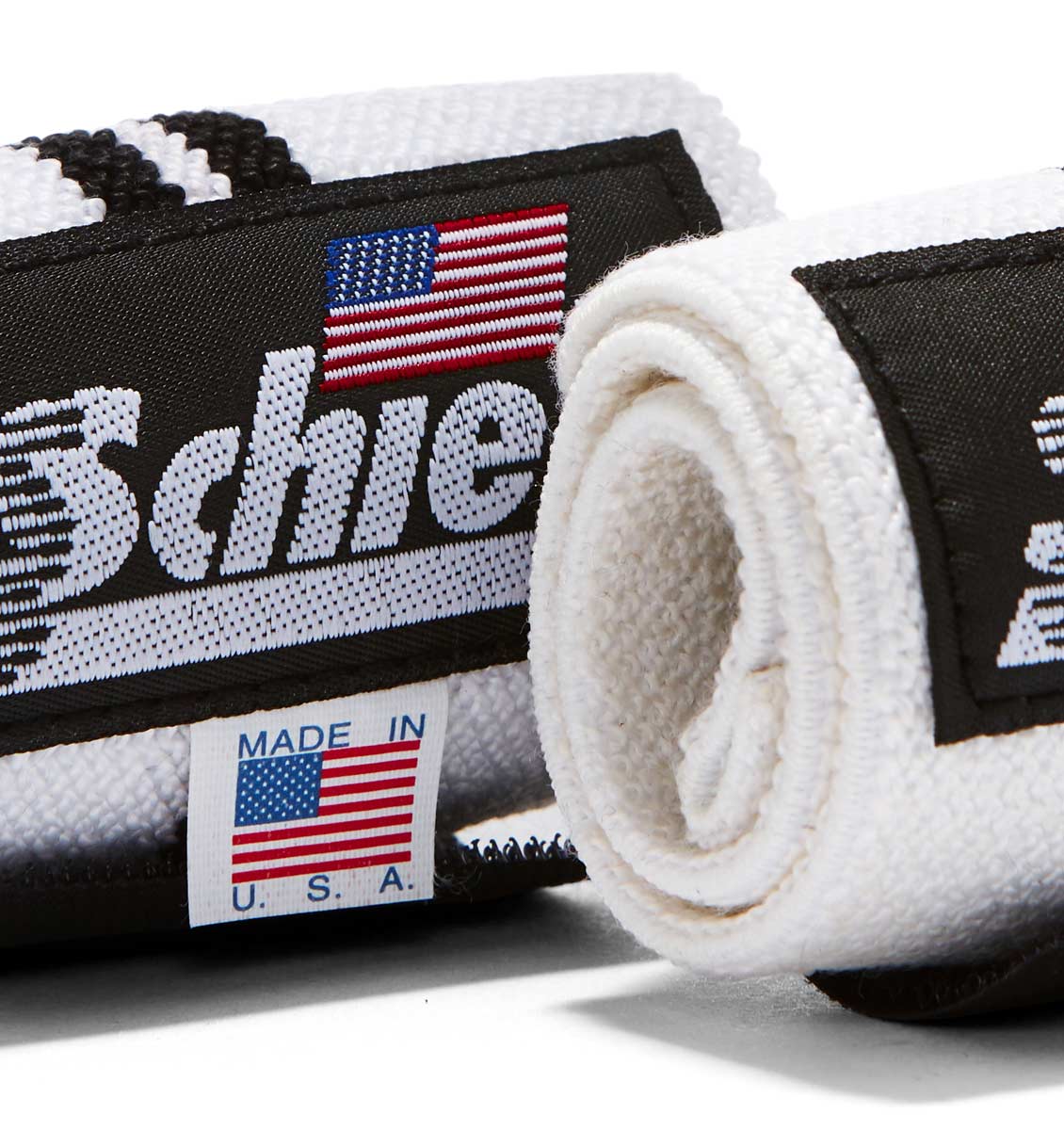White & Black 12in Wrist Wraps | Arrive Nutrition Center