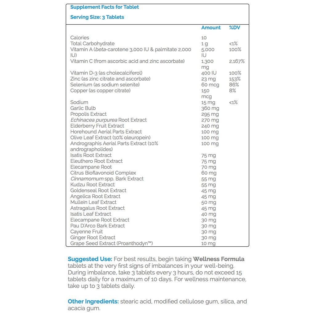 Wellness Formula - Tablets | Arrive Nutrition Center